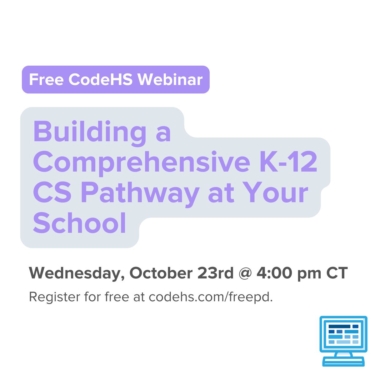 CodeHS on LinkedIn: #codehs #edtech #readwritecode #webinar #cspathways CodeHS on LinkedIn: #codehs #edtech #readwritecode #webinar #cspathways