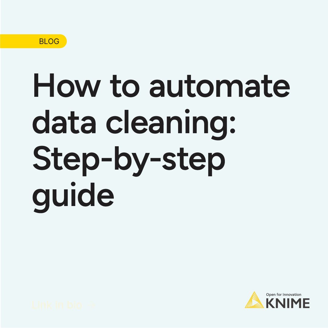 KNIME on LinkedIn: #knime #datacleaning #automate KNIME on LinkedIn: #knime #datacleaning #automate