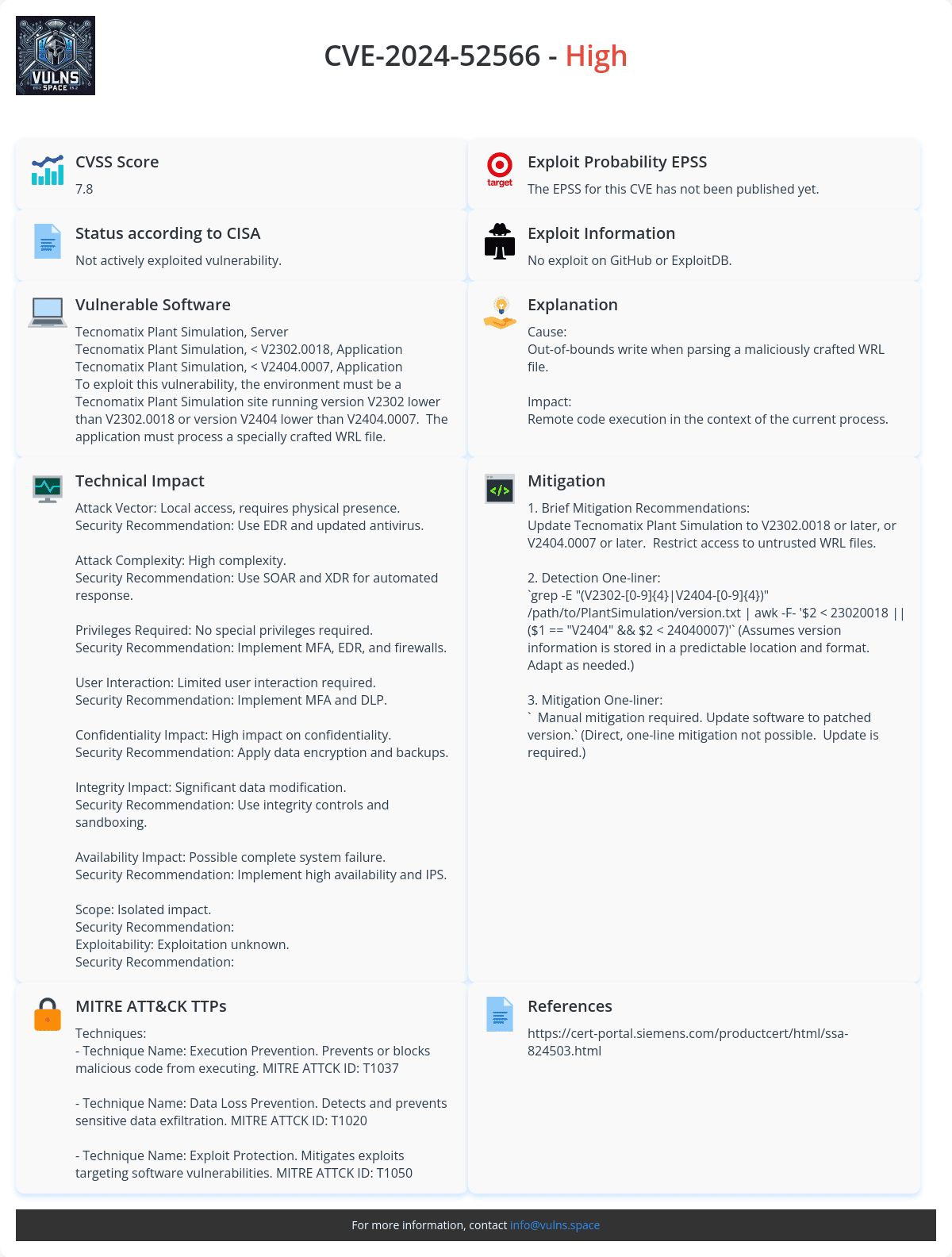 vulns.space on LinkedIn: #cve #cybersecurity #infosec #vulnerability # ... vulns.space on LinkedIn: #cve #cybersecurity #infosec #vulnerability # ...
