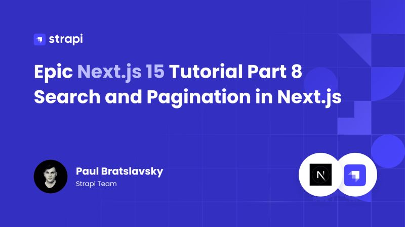 Epic Next.js 15 Tutorial Part 8 is live! Learn how to add Search ... Epic Next.js 15 Tutorial Part 8 is live! Learn how to add Search ...