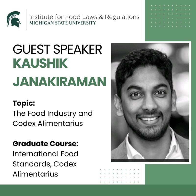 Thank you, Kaushik Janakiraman, for your lecture on the food industry ... Thank you, Kaushik Janakiraman, for your lecture on the food industry ...