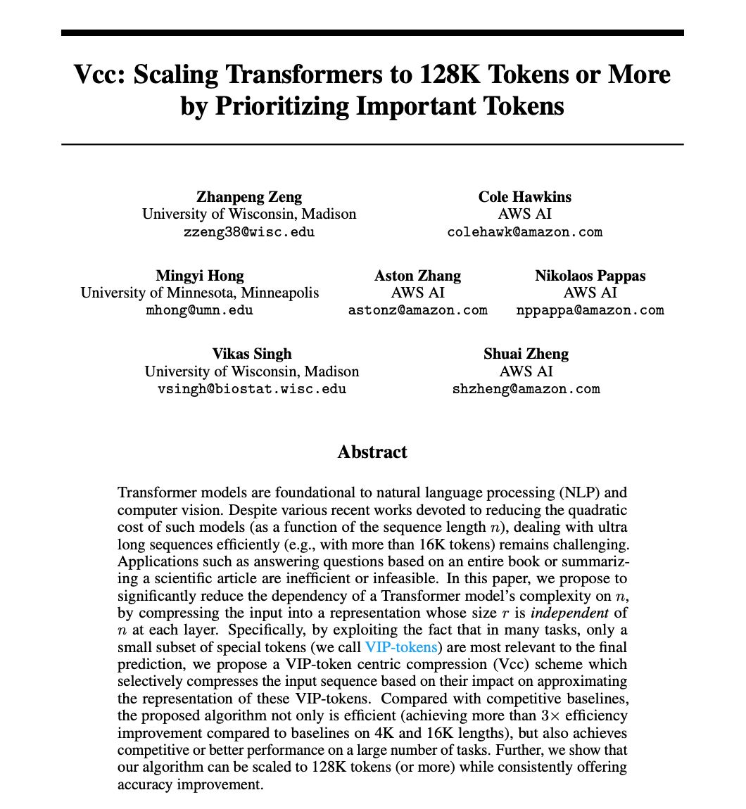 Vcc: Scaling Transformers to 128K Tokens or More by Prioritizing ... Vcc: Scaling Transformers to 128K Tokens or More by Prioritizing ...