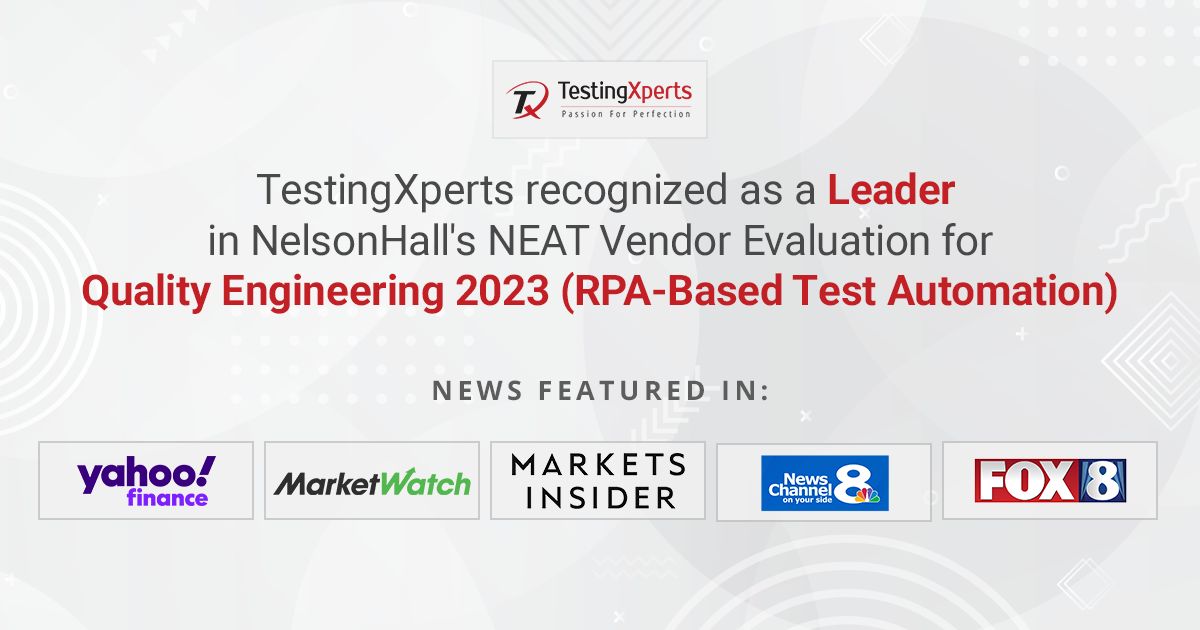 Manish Gupta on LinkedIn: TestingXperts recognized as a Leader in ... Manish Gupta on LinkedIn: TestingXperts recognized as a Leader in ...