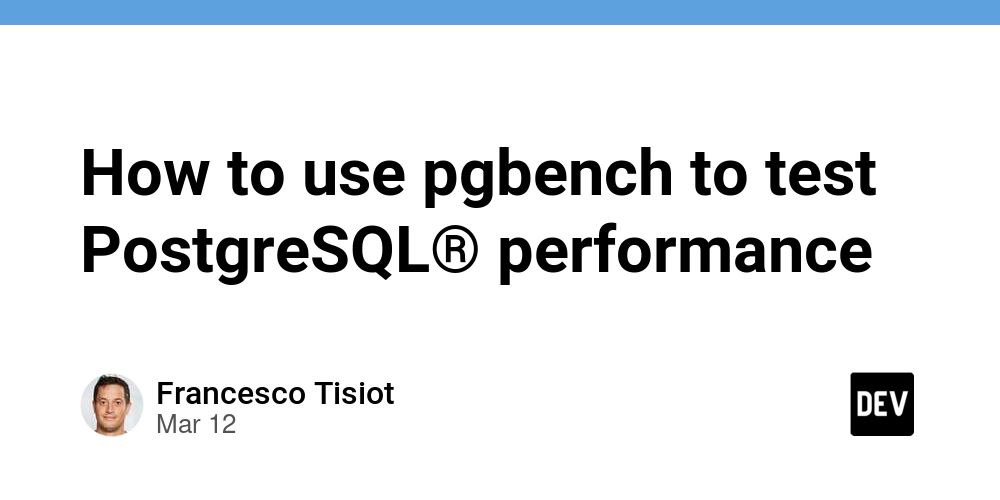 Douglas Hunley on LinkedIn: How to use pgbench to test PostgreSQL ... Douglas Hunley on LinkedIn: How to use pgbench to test PostgreSQL ...