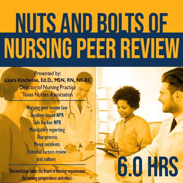 Texas Nurses Association on LinkedIn: The next Nuts & Bolts of Nursing ... Texas Nurses Association on LinkedIn: The next Nuts & Bolts of Nursing ...