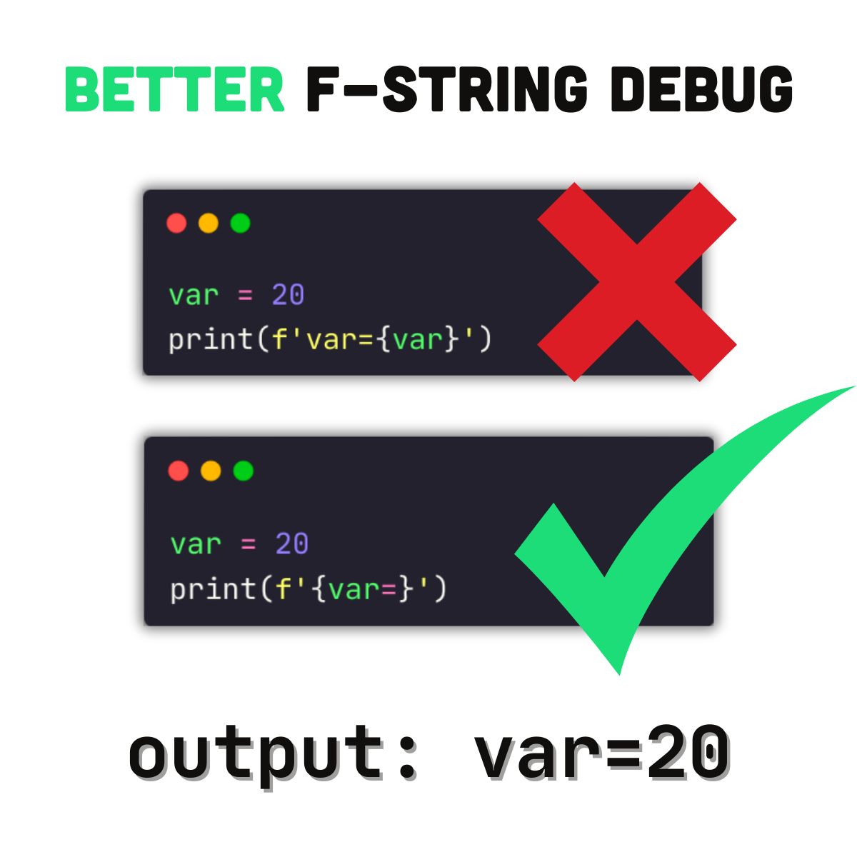 How to print variable name and value with f-string | Jimi Vaubien ... How to print variable name and value with f-string | Jimi Vaubien ...