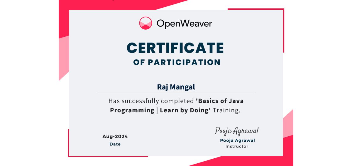 Raj Mangal on LinkedIn: Basics of Java Programming | Learn by Doing ... Raj Mangal on LinkedIn: Basics of Java Programming | Learn by Doing ...