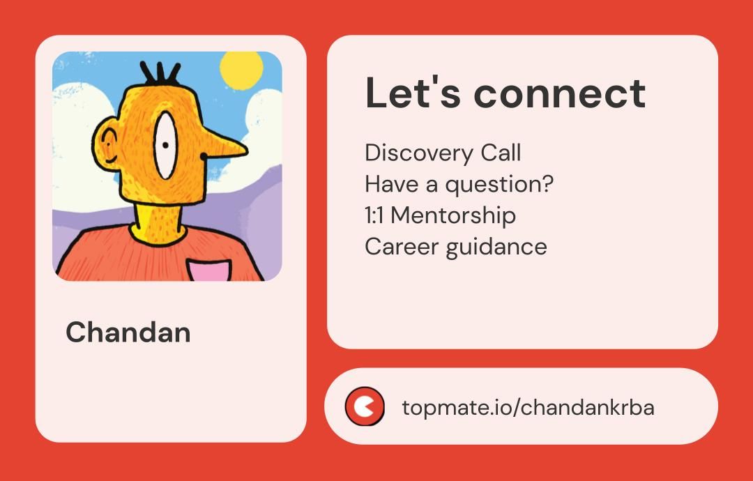 #topmate #mentorship #giveback #community #experts #creators | CHANDAN ... #topmate #mentorship #giveback #community #experts #creators | CHANDAN ...