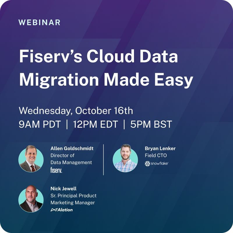 Alation on LinkedIn: #fintech #cloudmigration #ai #clouddatamigration # ... Alation on LinkedIn: #fintech #cloudmigration #ai #clouddatamigration # ...