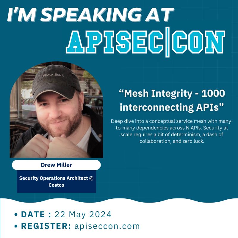 APIsec University on LinkedIn: 🚨 APISEC CON Speaker Alert 🚨 J. Drew ... APIsec University on LinkedIn: 🚨 APISEC CON Speaker Alert 🚨 J. Drew ...