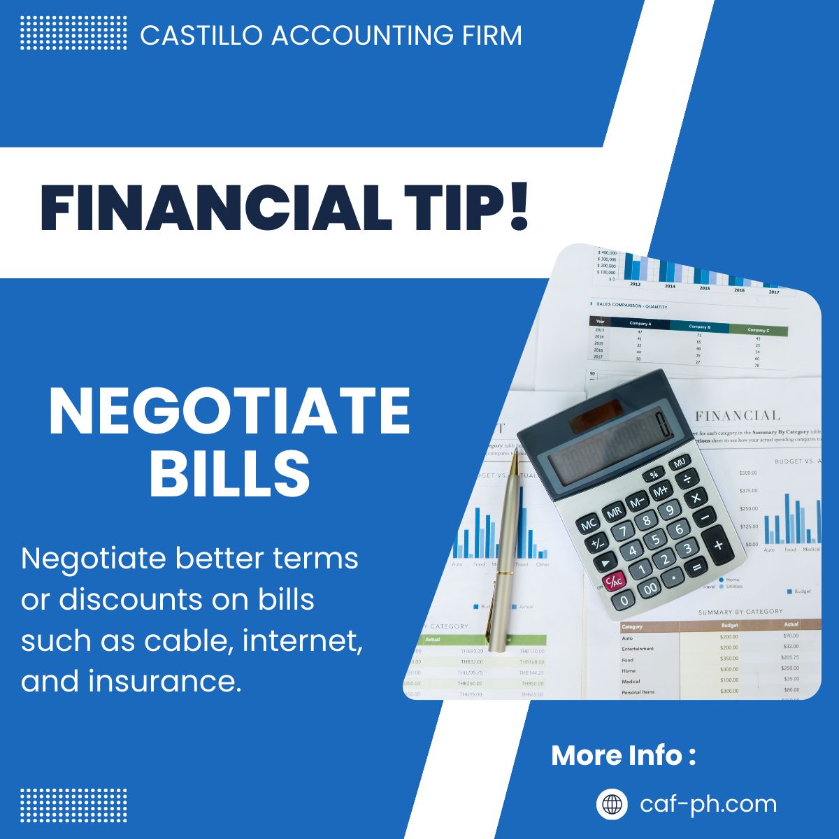 Castillo Accounting Firm on LinkedIn: Negotiate Bills: Negotiate better ... Castillo Accounting Firm on LinkedIn: Negotiate Bills: Negotiate better ...