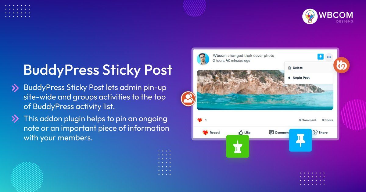 Boost your brand with BuddyPress Sticky Post | Wbcom Designs posted on ... Boost your brand with BuddyPress Sticky Post | Wbcom Designs posted on ...