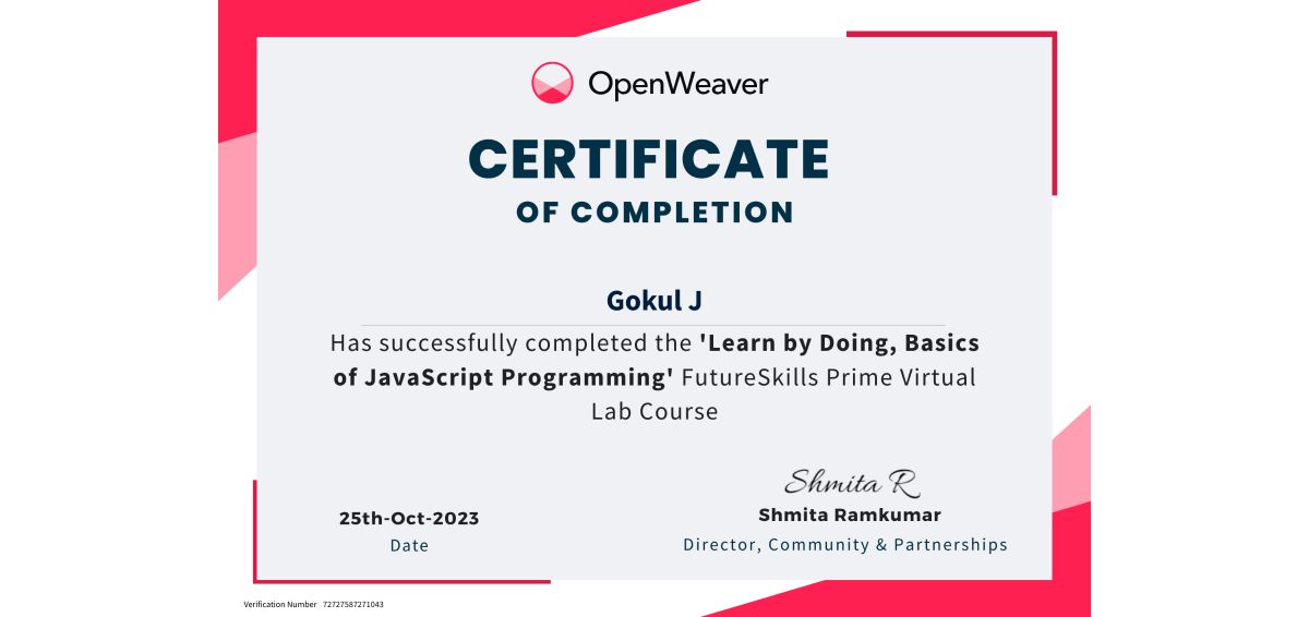 GOKUL J on LinkedIn: 'Basics of JavaScript Programming' Bootcamp | Open ... GOKUL J on LinkedIn: 'Basics of JavaScript Programming' Bootcamp | Open ...