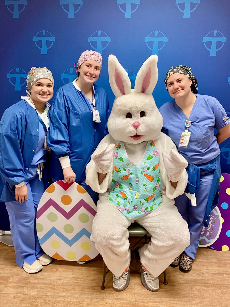 The Easter Bunny hopped on over for a special visit with our team ... The Easter Bunny hopped on over for a special visit with our team ...