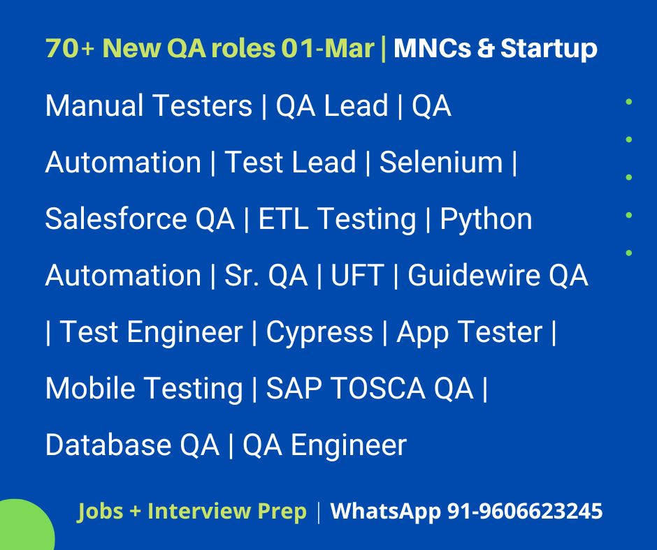 Software Testing Studio | WhatsApp 91-9606623245 on LinkedIn: #whatsapp ... Software Testing Studio | WhatsApp 91-9606623245 on LinkedIn: #whatsapp ...