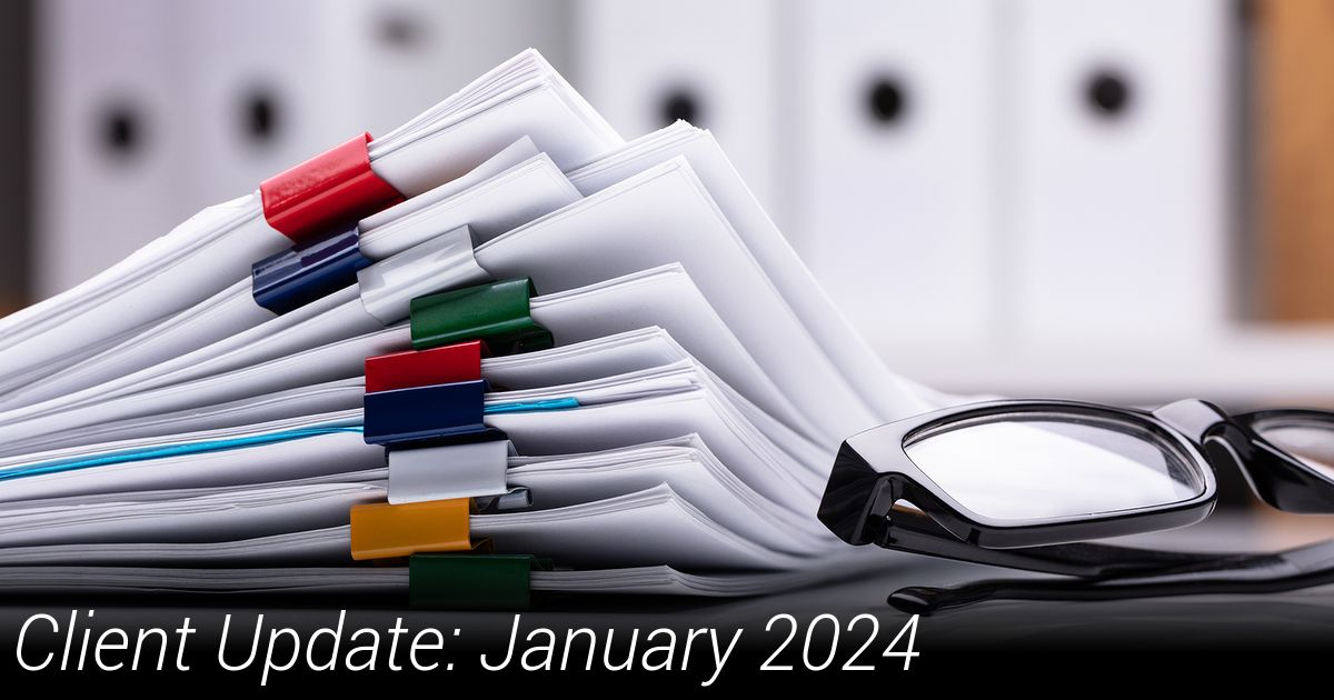 Neala Patten on LinkedIn: Client Update Newsletter: January 2024 Neala Patten on LinkedIn: Client Update Newsletter: January 2024