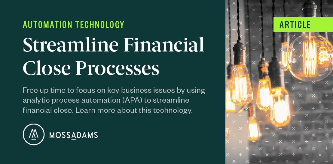 Streamline Financial Close Processes with Analytic Process Automation ... Streamline Financial Close Processes with Analytic Process Automation ...