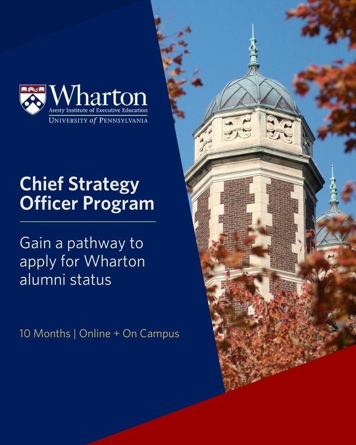 Wharton Executive Education | CSO Program on LinkedIn: Chief Strategy ... Wharton Executive Education | CSO Program on LinkedIn: Chief Strategy ...