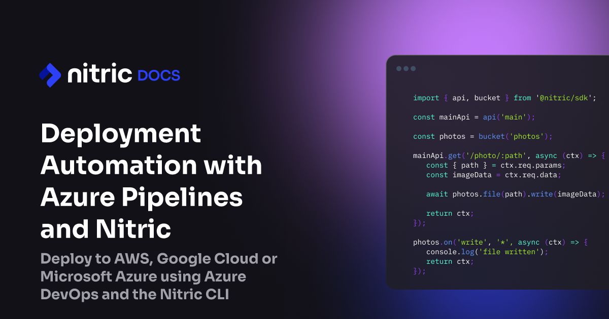 Nitric on LinkedIn: Nitric Documentation Nitric on LinkedIn: Nitric Documentation