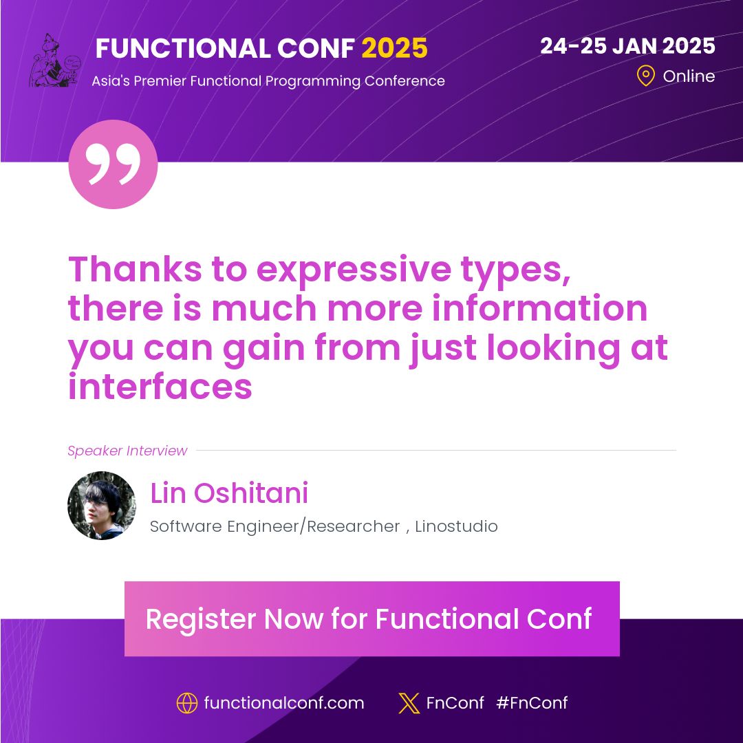 Functional Conference on LinkedIn: #fnconf #ocaml #typesystems Functional Conference on LinkedIn: #fnconf #ocaml #typesystems