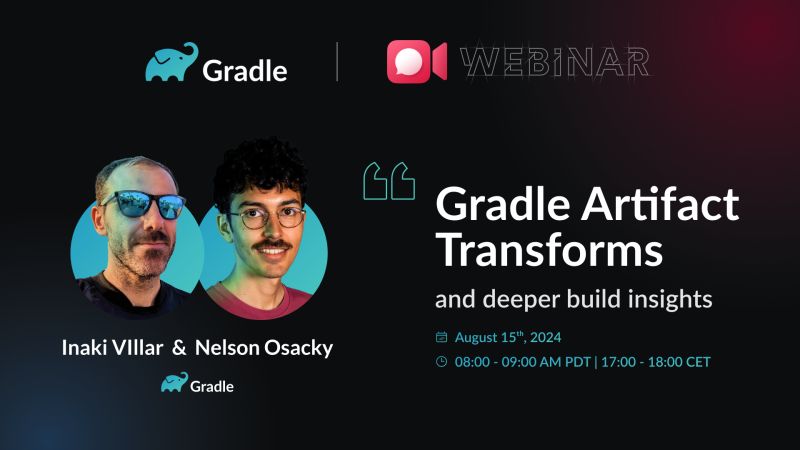Learn about Gradle artifact transform and caching | Gradle Inc. posted ... Learn about Gradle artifact transform and caching | Gradle Inc. posted ...
