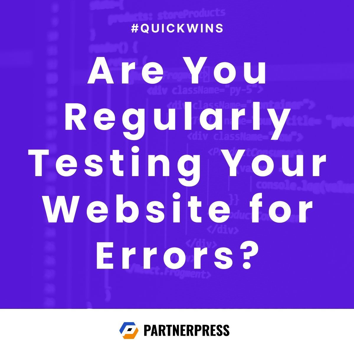 #qualitytesting | PartnerPress, LLC #qualitytesting | PartnerPress, LLC