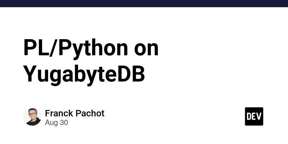 Seth Luersen on LinkedIn: PL/Python in YugabyteDB Seth Luersen on LinkedIn: PL/Python in YugabyteDB