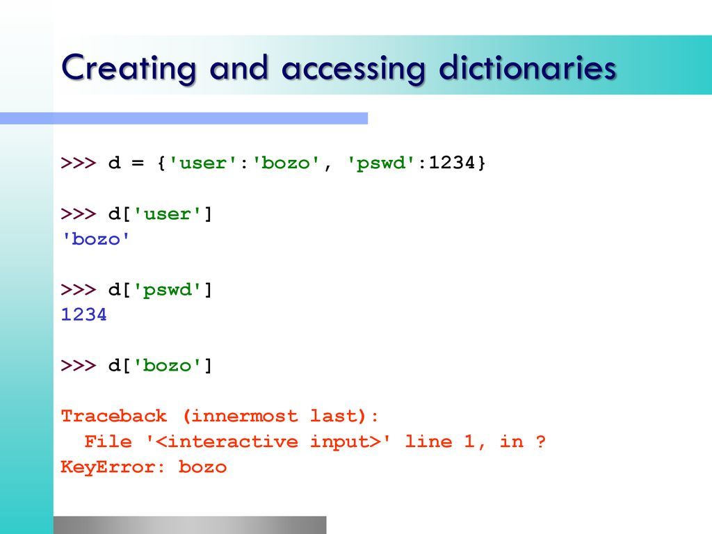 Python Coding on LinkedIn: Python: Creating and Accessing Dictionaries ... Python Coding on LinkedIn: Python: Creating and Accessing Dictionaries ...