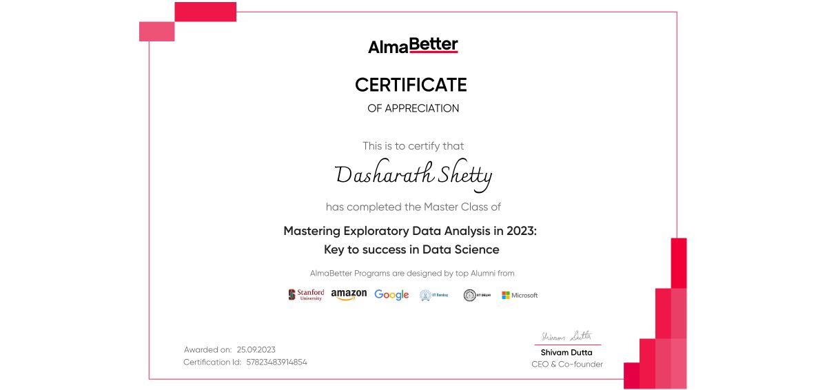 Masterclass on Exploratory Data Analysis by AlmaBetter | Dasharath ... Masterclass on Exploratory Data Analysis by AlmaBetter | Dasharath ...