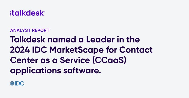 Stephen McSweeney on LinkedIn: Proud to share that Talkdesk has been ... Stephen McSweeney on LinkedIn: Proud to share that Talkdesk has been ...