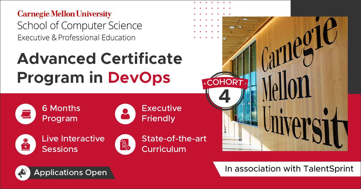 TalentSprint on LinkedIn: DevOps Course: Advanced Certification at CMU TalentSprint on LinkedIn: DevOps Course: Advanced Certification at CMU