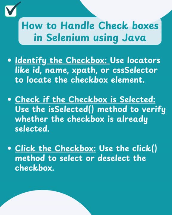 Sharadha Subramanian on LinkedIn: #checkboxes #selenium #selenium # ... Sharadha Subramanian on LinkedIn: #checkboxes #selenium #selenium # ...