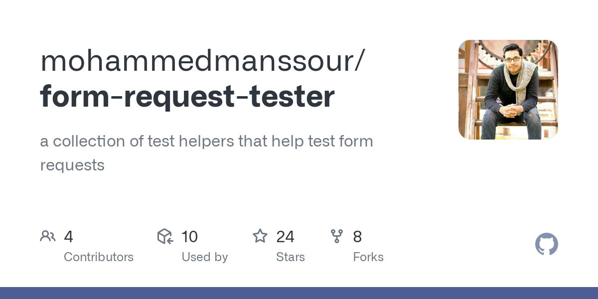 Laravel News on LinkedIn: GitHub - mohammedmanssour/form-request-tester ... Laravel News on LinkedIn: GitHub - mohammedmanssour/form-request-tester ...