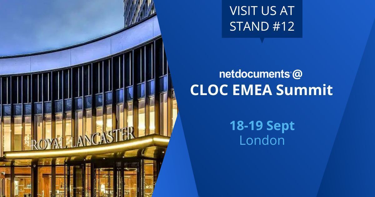 NetDocuments on LinkedIn: #clocemea #ai #ndmax #patternbuildermax # ... NetDocuments on LinkedIn: #clocemea #ai #ndmax #patternbuildermax # ...