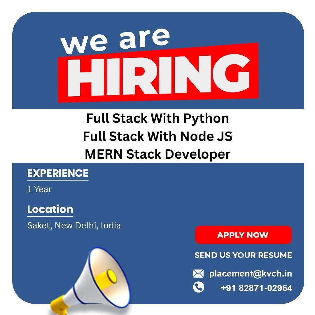 #fullstackdeveloper #pythondeveloper #nodejs #mernstack #noidajobs | KVCH #fullstackdeveloper #pythondeveloper #nodejs #mernstack #noidajobs | KVCH