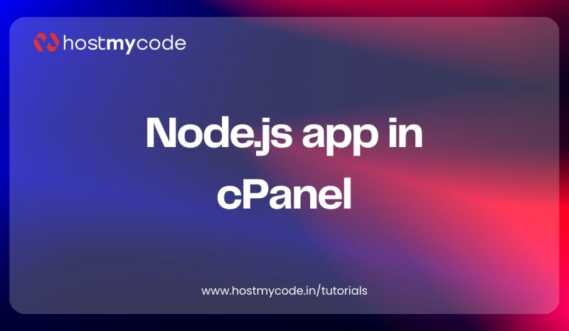 How To Deploy Node.js app in cPanel - HostMyCode | HostMyCode Web Hosting How To Deploy Node.js app in cPanel - HostMyCode | HostMyCode Web Hosting