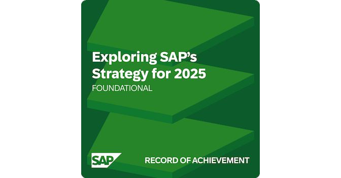 Exploring SAPâs Strategy for 2025 - Record of Achievement was issued by ... Exploring SAPâs Strategy for 2025 - Record of Achievement was issued by ...
