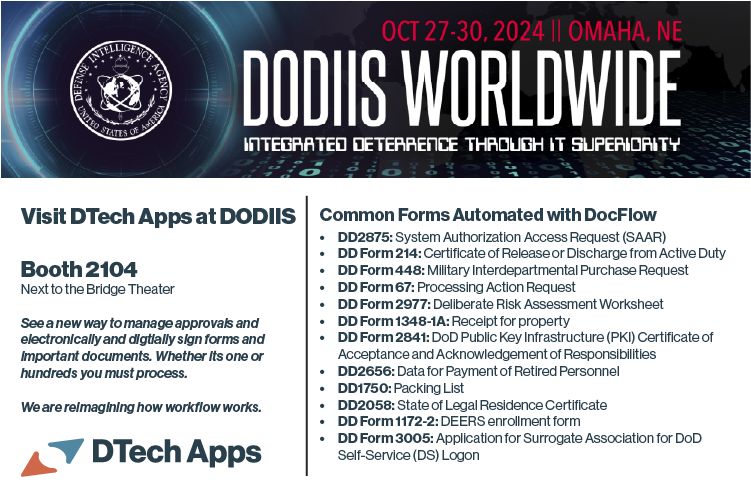 DTech Apps on LinkedIn: #dodiis2024 DTech Apps on LinkedIn: #dodiis2024
