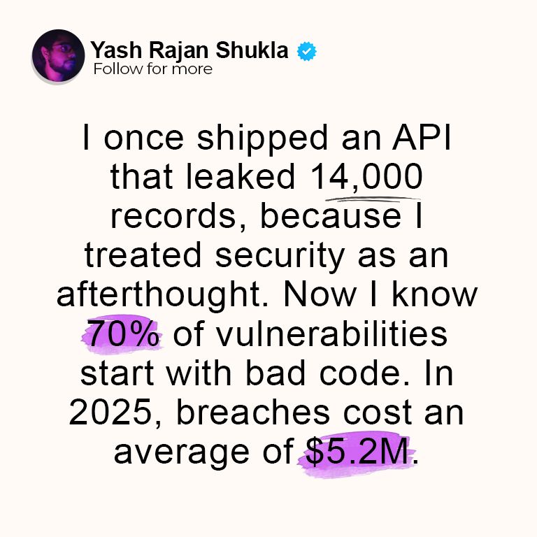 #cybersecurity #development #coding #appsec #techlessons | Yash Rajan ... #cybersecurity #development #coding #appsec #techlessons | Yash Rajan ...