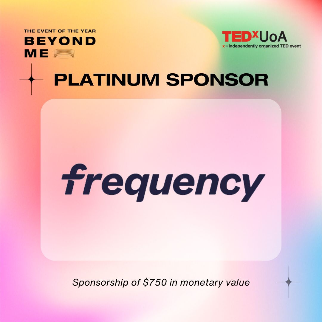 ANNOUNCING OUR PLATINUM SPONSOR: Frequency 🤩😍 “Frequency is a… | TEDxUoA ANNOUNCING OUR PLATINUM SPONSOR: Frequency 🤩😍 “Frequency is a… | TEDxUoA
