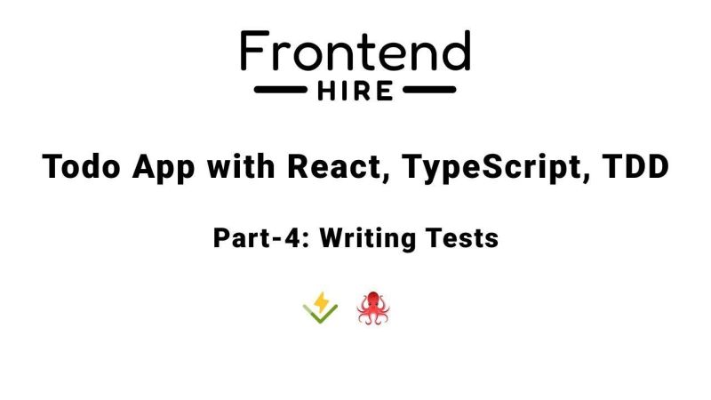 Hruthik Reddy on LinkedIn: Writing Tests | Todo App with React ... Hruthik Reddy on LinkedIn: Writing Tests | Todo App with React ...