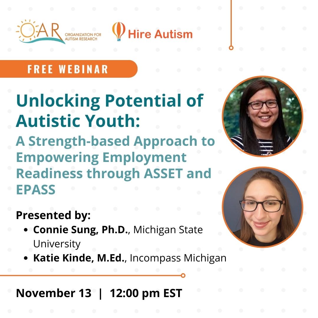 Organization for Autism Research on LinkedIn: Webinar: Unlocking ... Organization for Autism Research on LinkedIn: Webinar: Unlocking ...