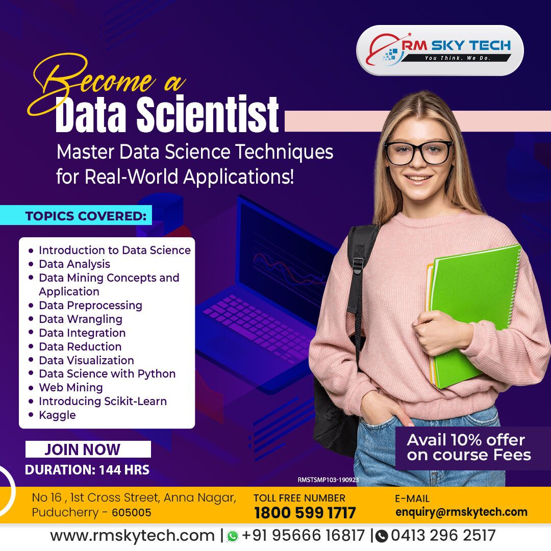 RM Skytech Puducherry on LinkedIn: Data Science - RM SkyTech RM Skytech Puducherry on LinkedIn: Data Science - RM SkyTech