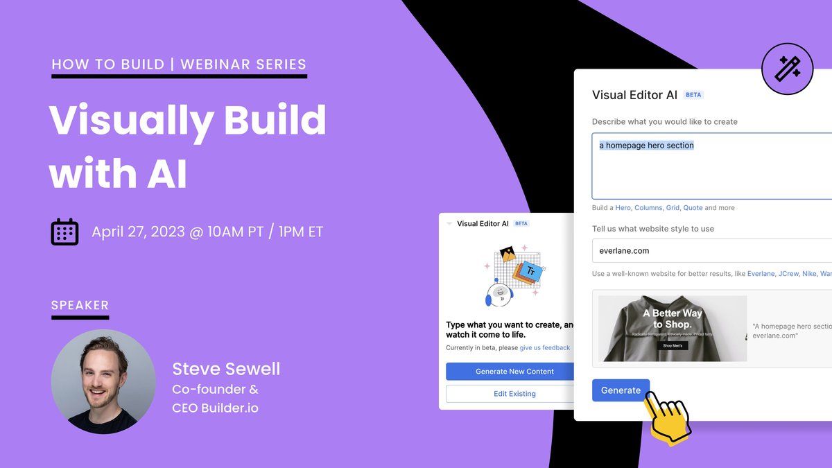 Visually Build with AI - Builder.io | Stephane Gonthier Visually Build with AI - Builder.io | Stephane Gonthier