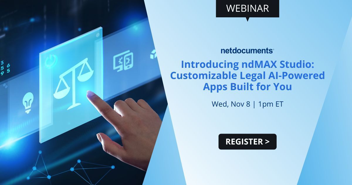 NetDocuments on LinkedIn: #ndmax #ai #ndmax #patternbuildermax NetDocuments on LinkedIn: #ndmax #ai #ndmax #patternbuildermax