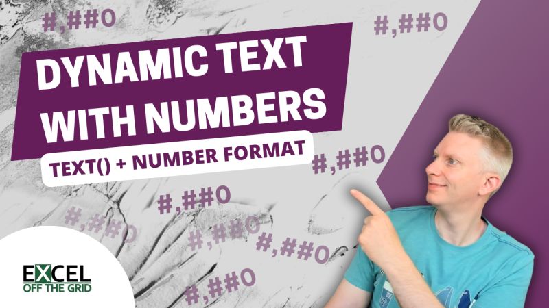 How to create dynamic text in Excel (TEXT + Number Formats) | Jeff Lenning How to create dynamic text in Excel (TEXT + Number Formats) | Jeff Lenning