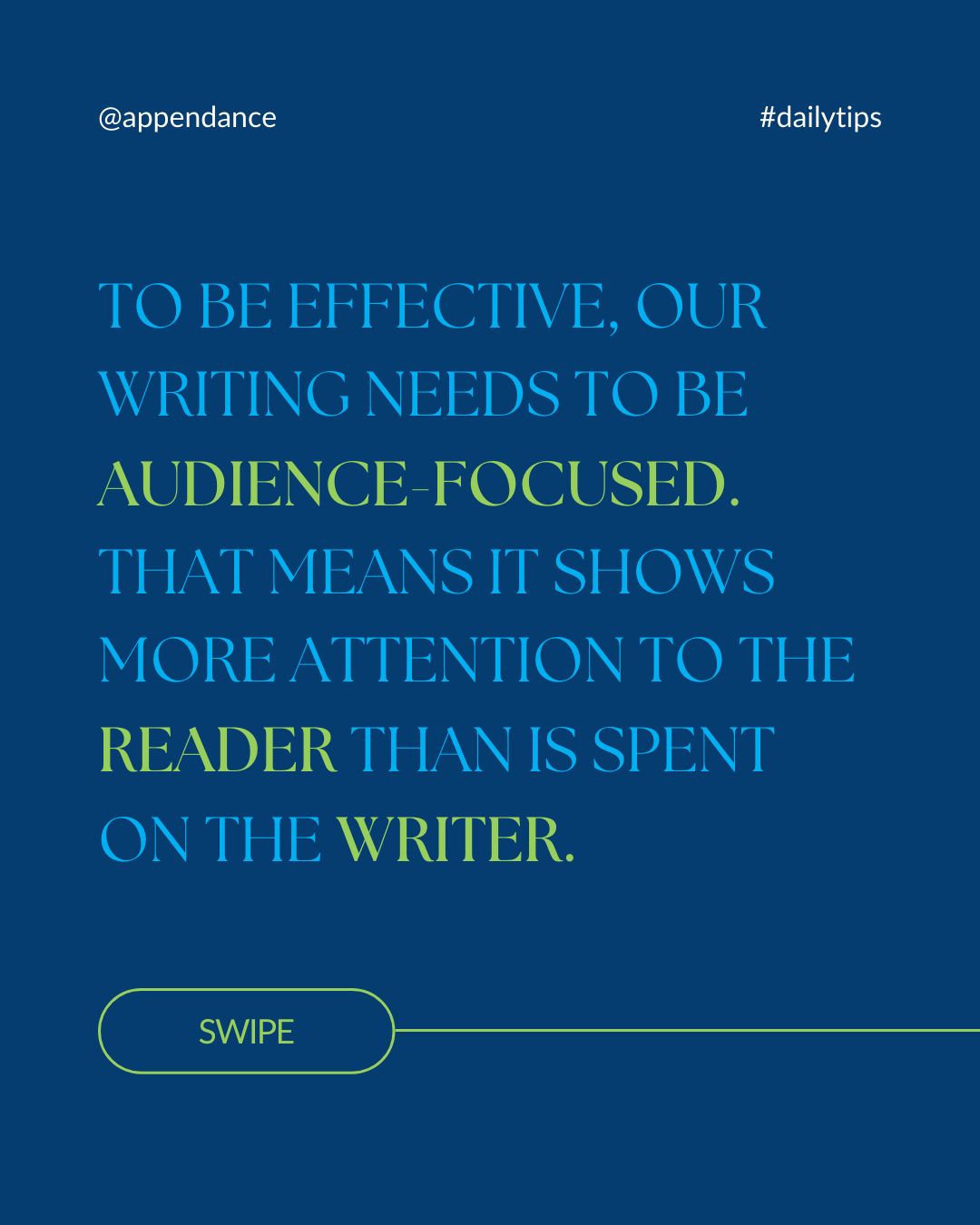 Appendance, Inc on LinkedIn: To be truly effective, our writing must ... Appendance, Inc on LinkedIn: To be truly effective, our writing must ...