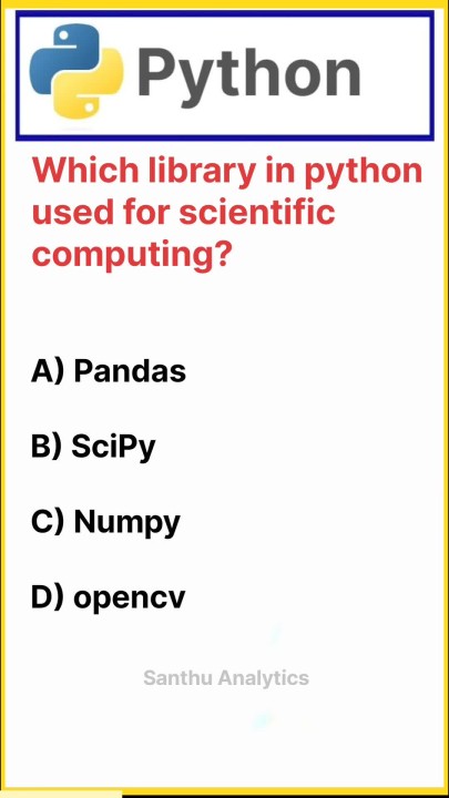 Santhosh Krishnan on LinkedIn: Python - Which library in python used ... Santhosh Krishnan on LinkedIn: Python - Which library in python used ...