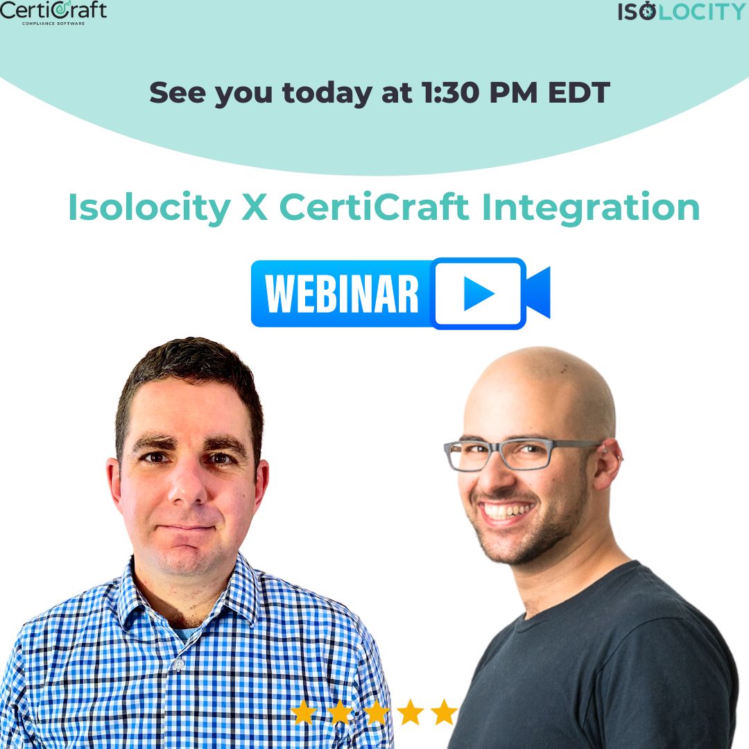 Isolocity QMS on LinkedIn: Isolocity & CertiCraft Integration Webinar Isolocity QMS on LinkedIn: Isolocity & CertiCraft Integration Webinar
