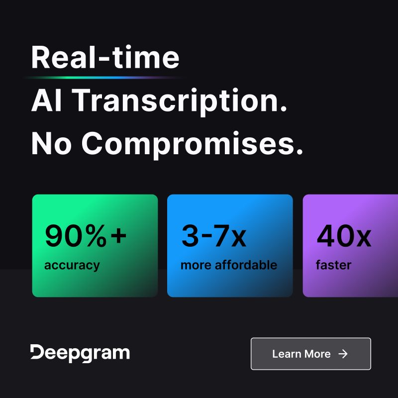 Deepgram on LinkedIn: Speech to Text API: Next-Gen AI Speech ... Deepgram on LinkedIn: Speech to Text API: Next-Gen AI Speech ...
